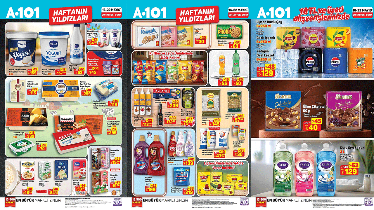 A101 16-22 Mayıs Haftanın Yıldızları Kataloğu! Lipton çaylarda %40’a ...
