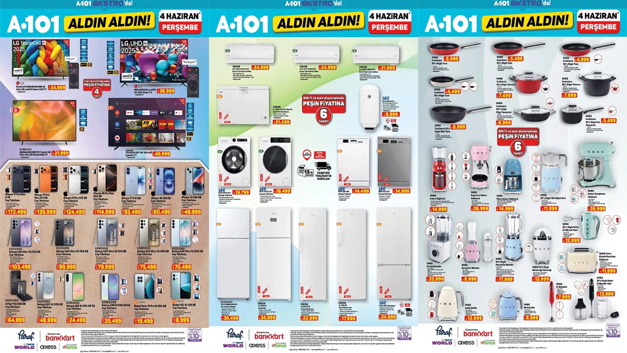 Teknolojiden beyaz eşyaya dev fırsat! A101 Ekstra'da online indirimler ...