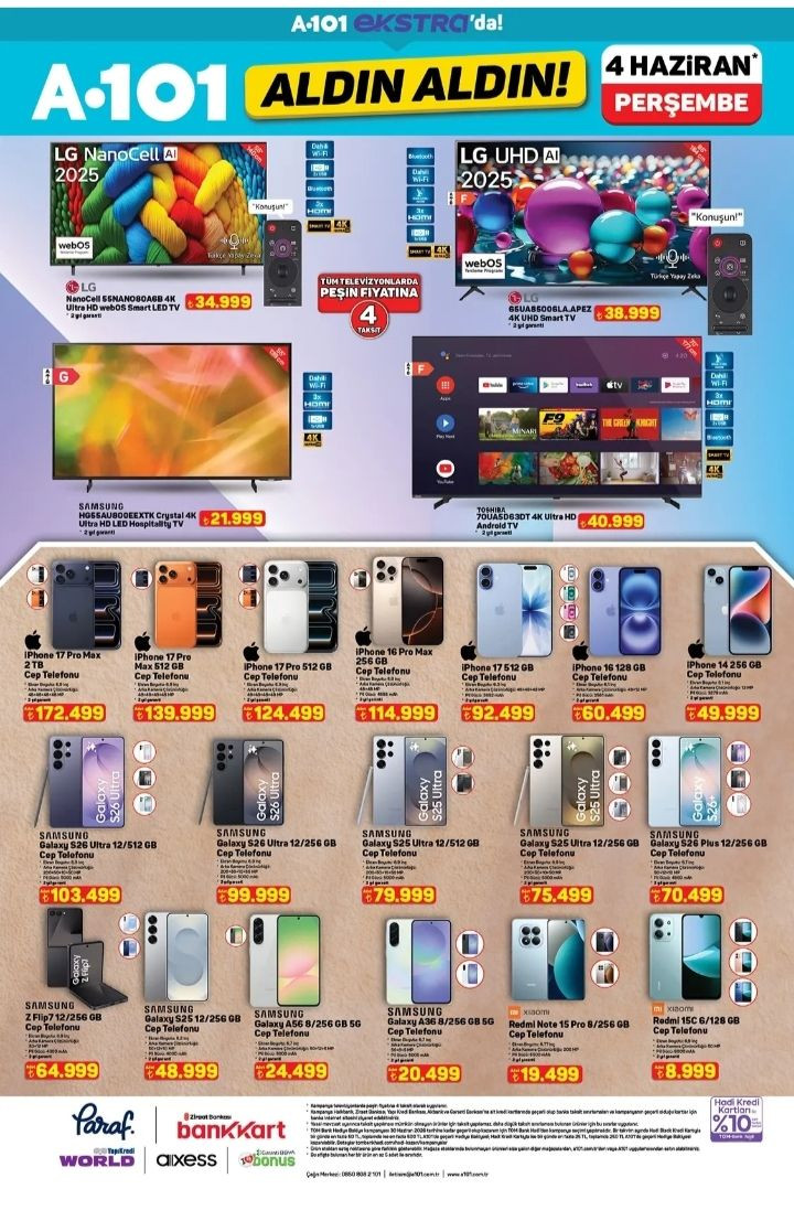 Teknolojiden beyaz eşyaya dev fırsat! A101 Ekstra'da online indirimler ...